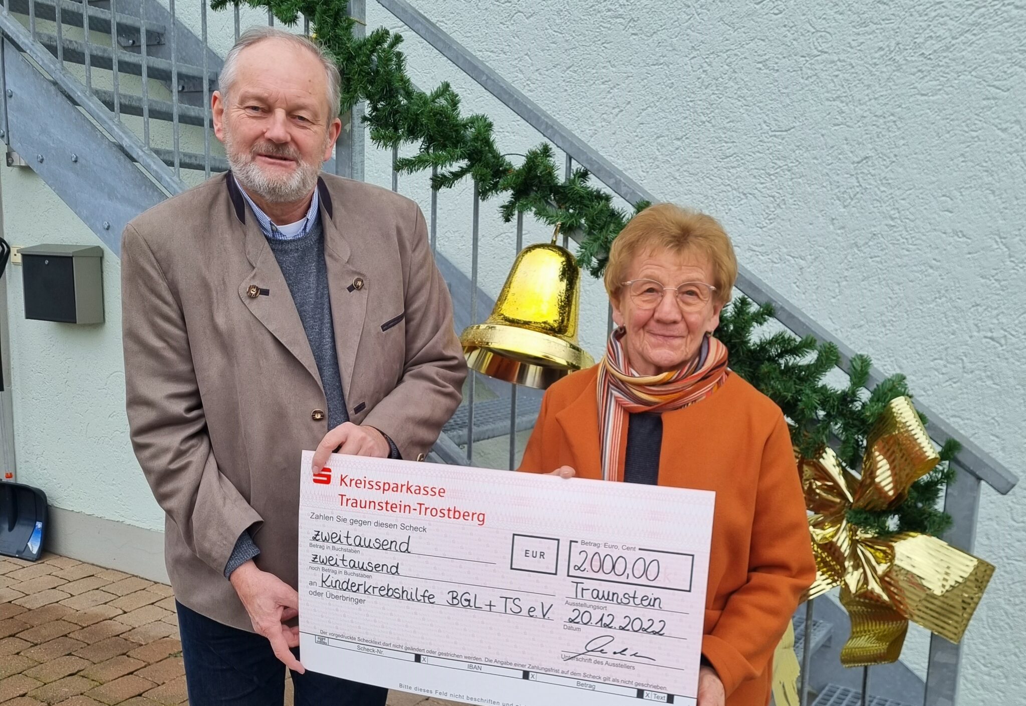 Spende aus Weihnachtsfeier Firma Murschhauser – Kinderkrebshilfe BGL+TS